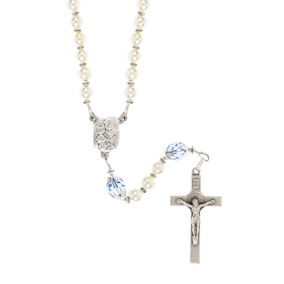 Holy Family Baptism Rosary - Boy – Rosary.com