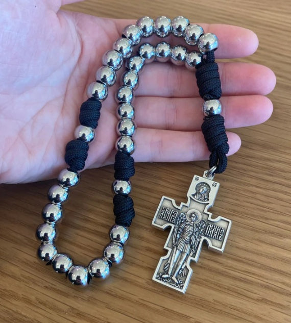 Stainless Steel Jesus Beads Chotki with Icon Crucifix – Rosary.com