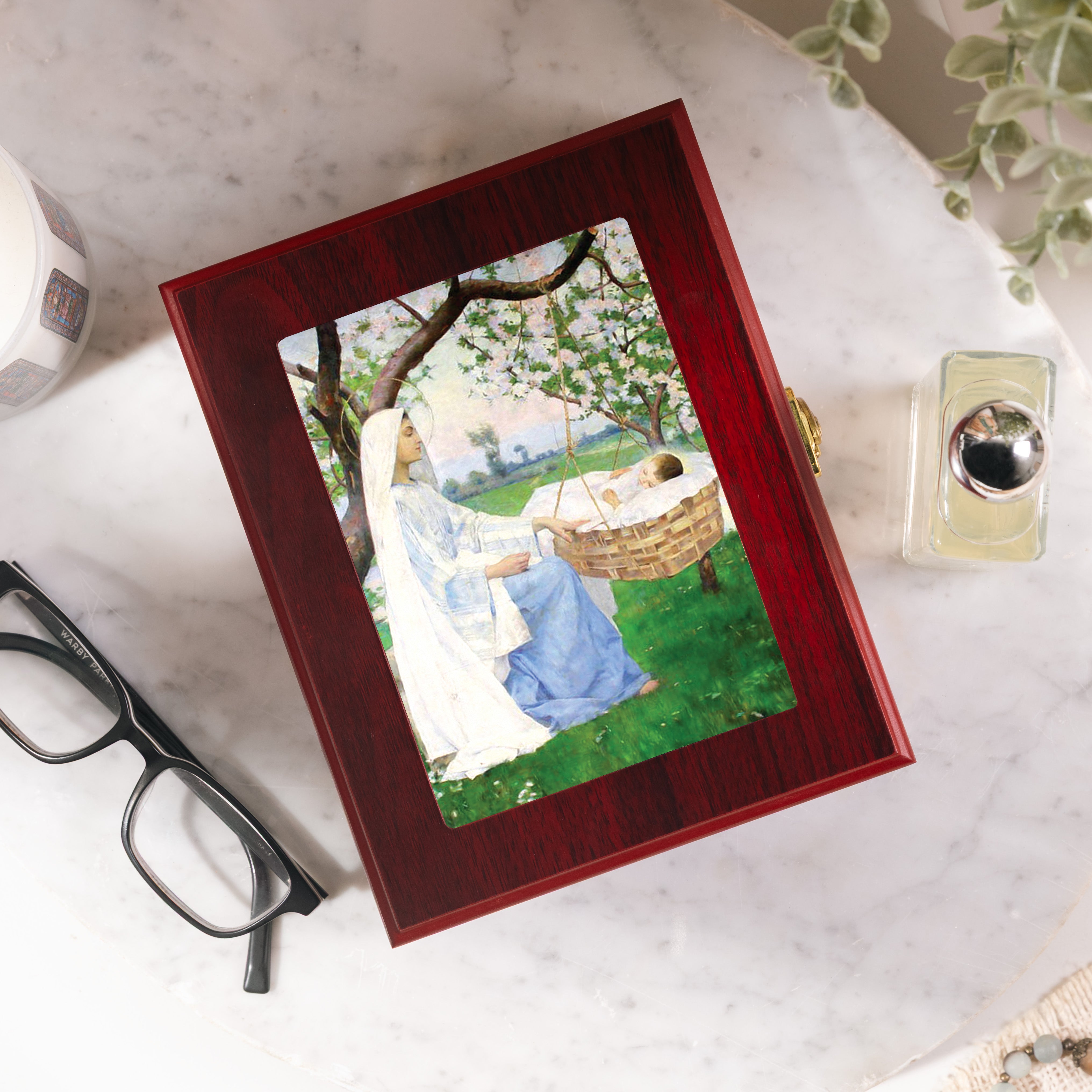 Our Lady of Spring Cherry Rosary Keepsake Box – Rosary.com